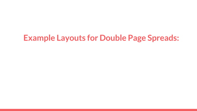 Double page spread layout