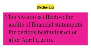 STANDARDS ON AUDITING | PDF