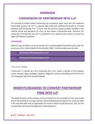 CONVERSION OF PARTNERSHIP FIRM INTO LLP | PDF