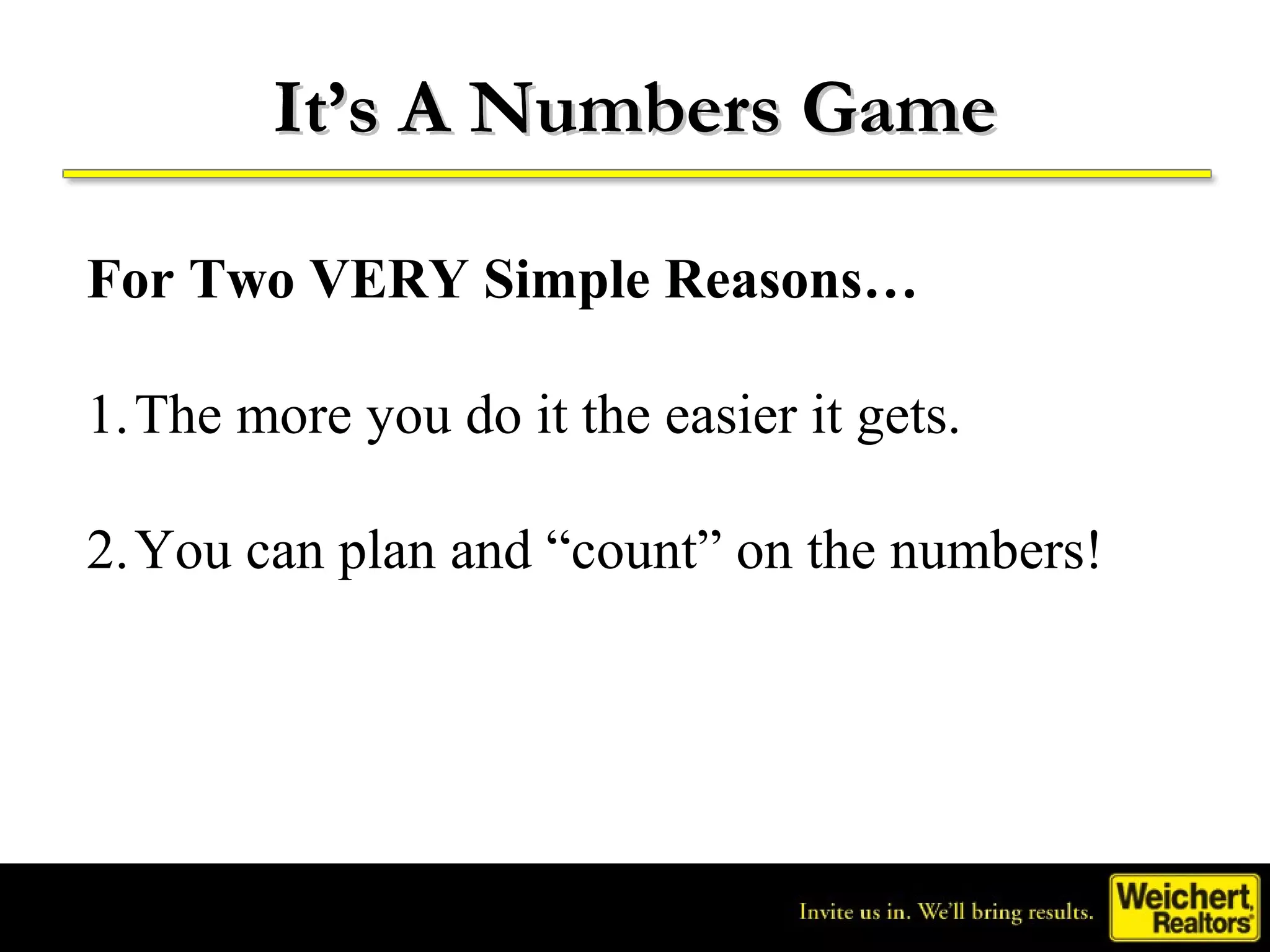 BOOST YOUR BUSINESS: (2) its a numbers game | PPT