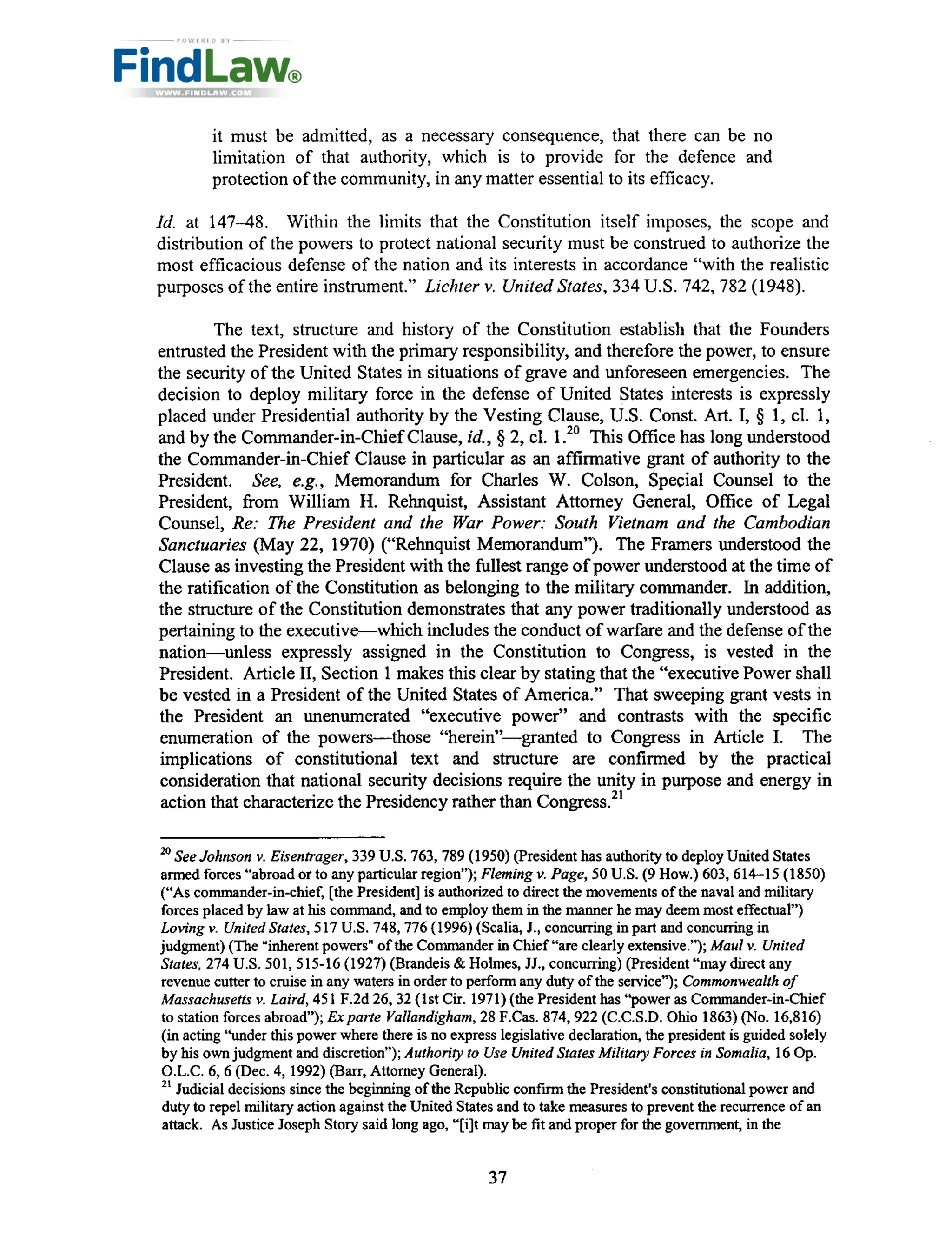 FindLaw : Torture Memo | PDF