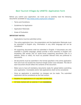 BYC Full final -UNWTO Best Tourism Villages - Completed Application ...