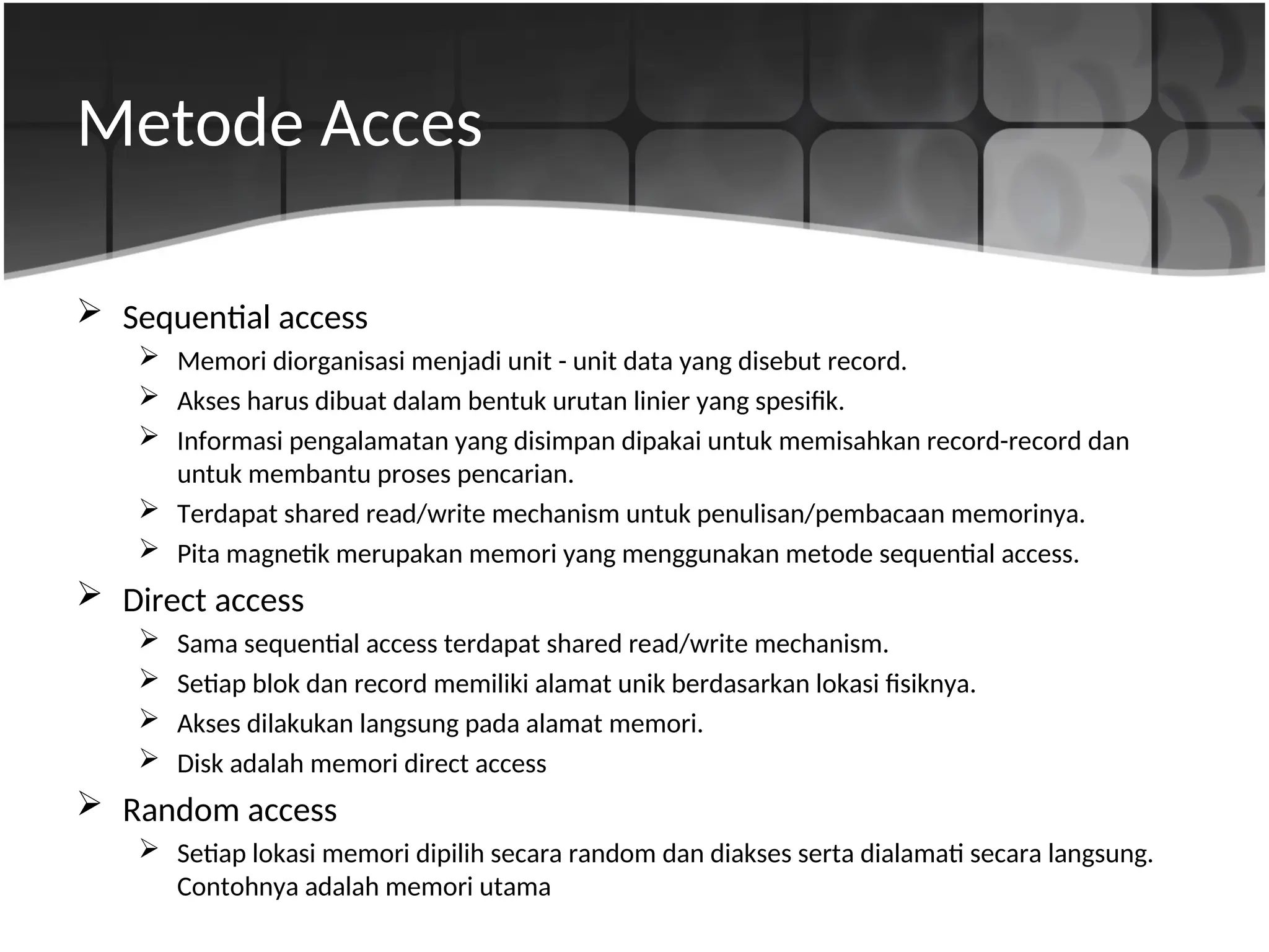topik ke 12 Tentang MEMORY (RAM dan ROM) | PPT