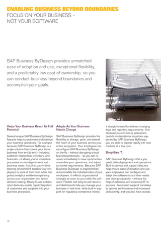 SAP ByD Brochure | PDF | Business | Business and Finance