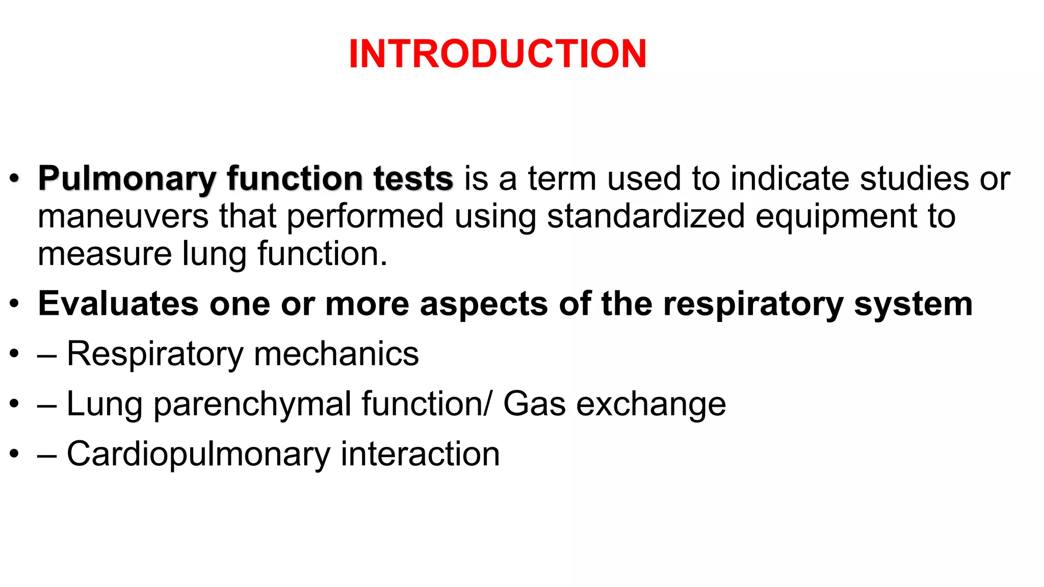 By dr girish pulmonary function tests | PPTX
