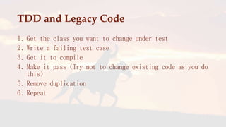Bye Bye Cowboy Coder Days! (Legacy Code & TDD) | PPT