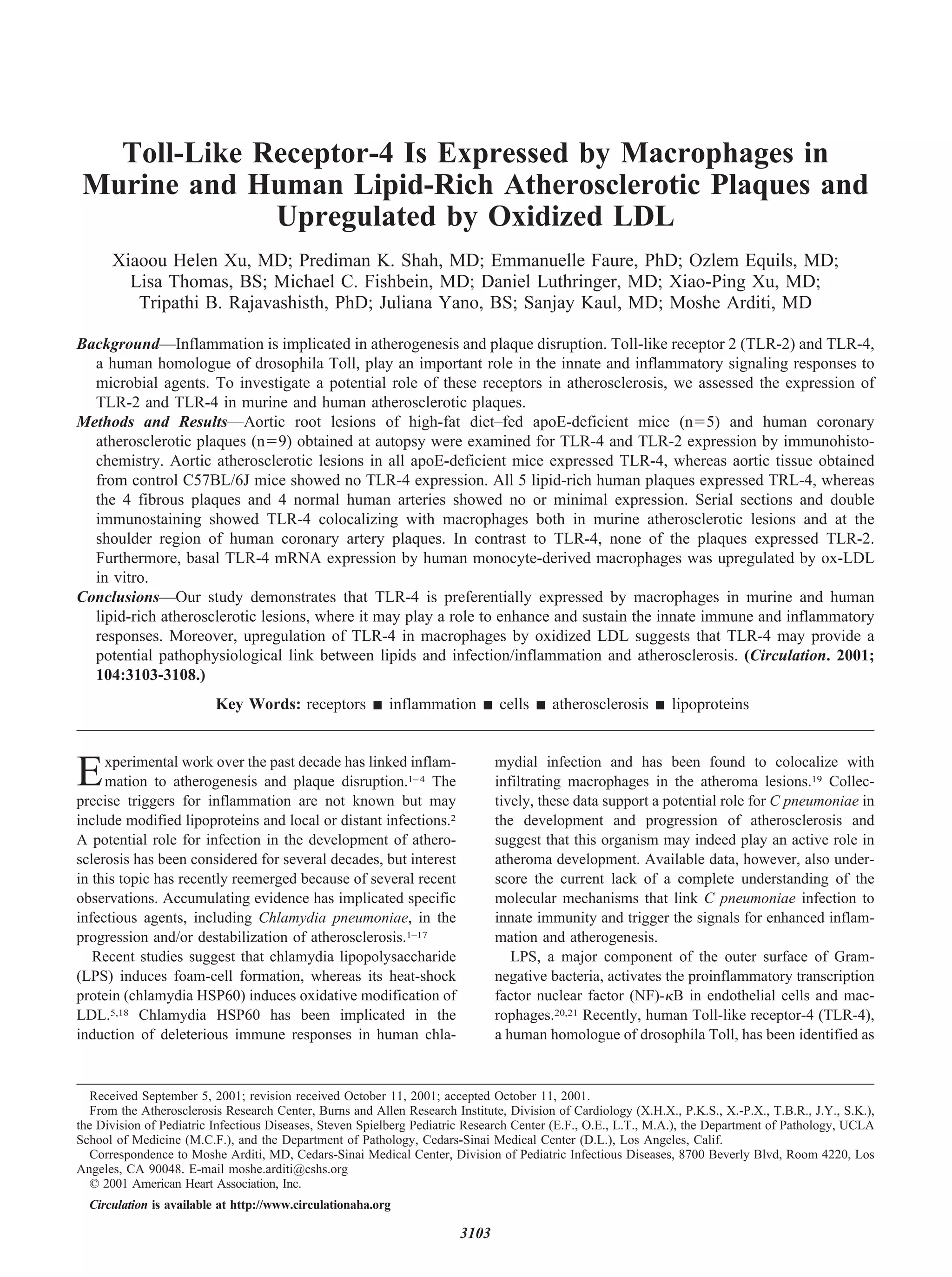 Tlr4 circulation | PDF