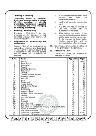 Bye laws of DDA sports complex | PDF
