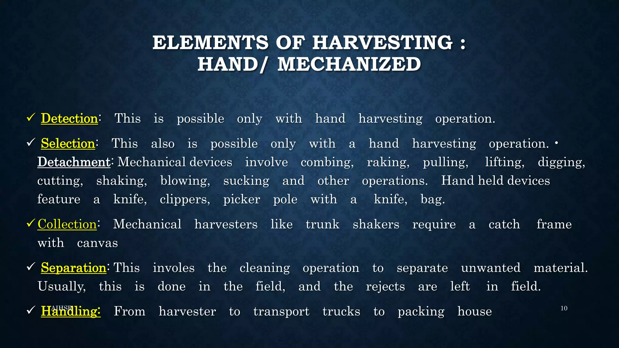 Basic Post Harvest Technologies of fruits and vegetables | PPTX