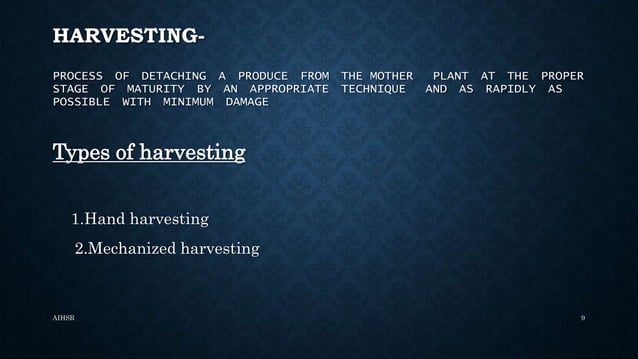 Basic Post Harvest Technologies of fruits and vegetables | PPTX ...