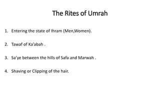 HOW TO PERFORM HOLY UMRAH | PPT