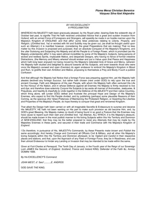 By his excellency a proclamation | PDF