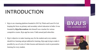 Understanding BYJU'S and the reasons for downfall | PPTX