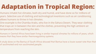 Adaptation of humans to Tropical Regions | PDF