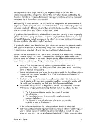 Under Your Byline: 7 Steps to Getting Your Bylined Articles Published | PDF