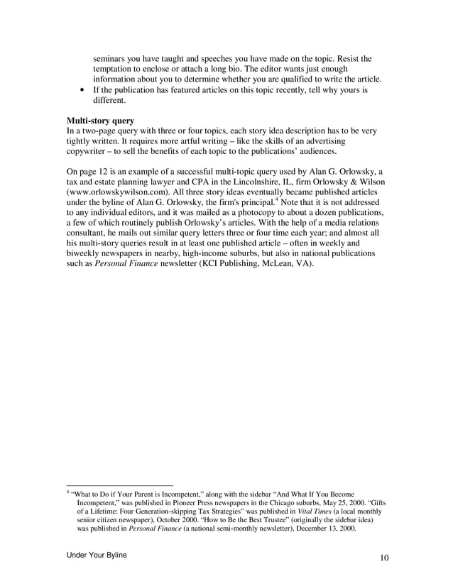 Under Your Byline: 7 Steps to Getting Your Bylined Articles Published