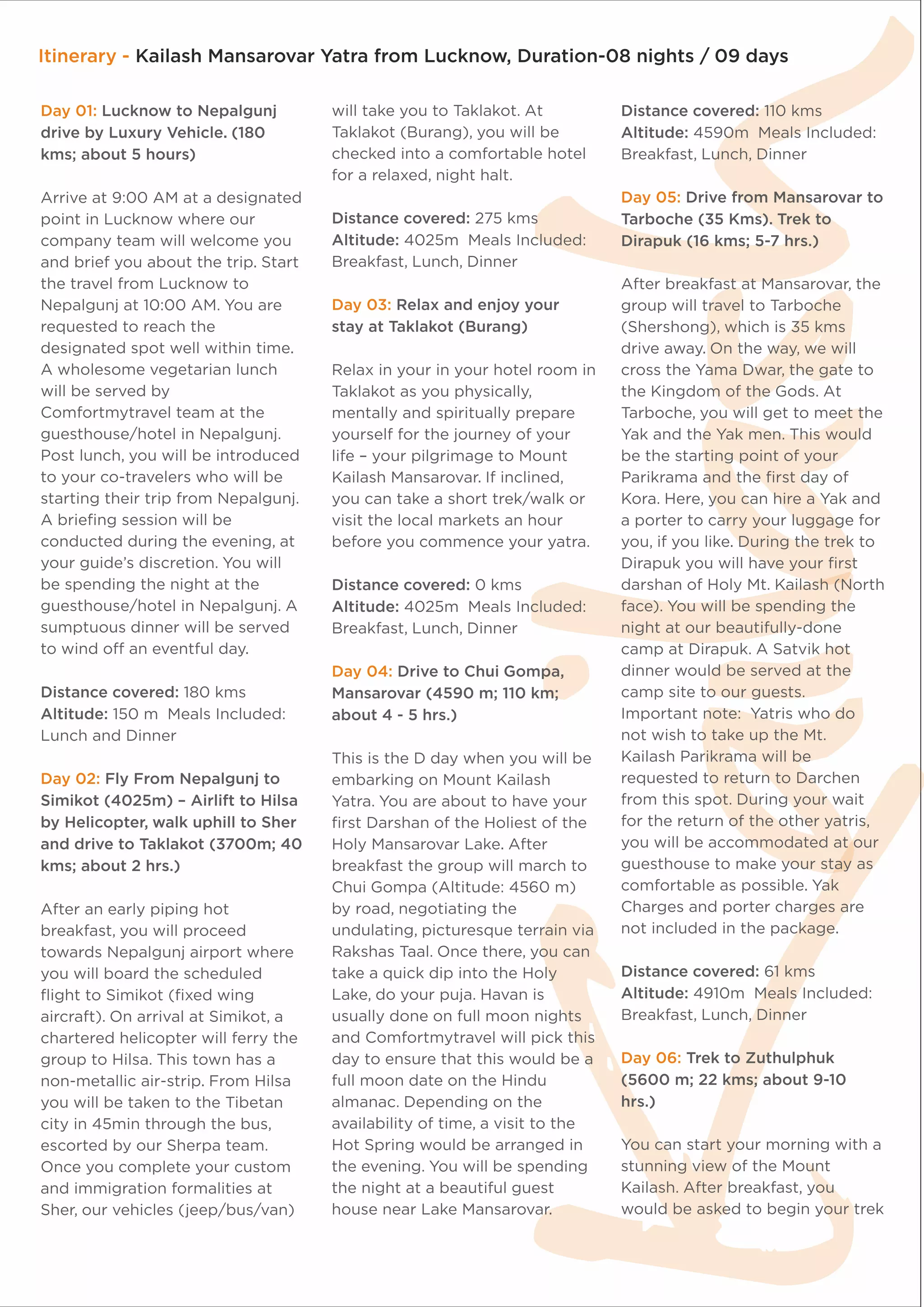 Kailash Mansarovar Yatra from lucknow | PDF