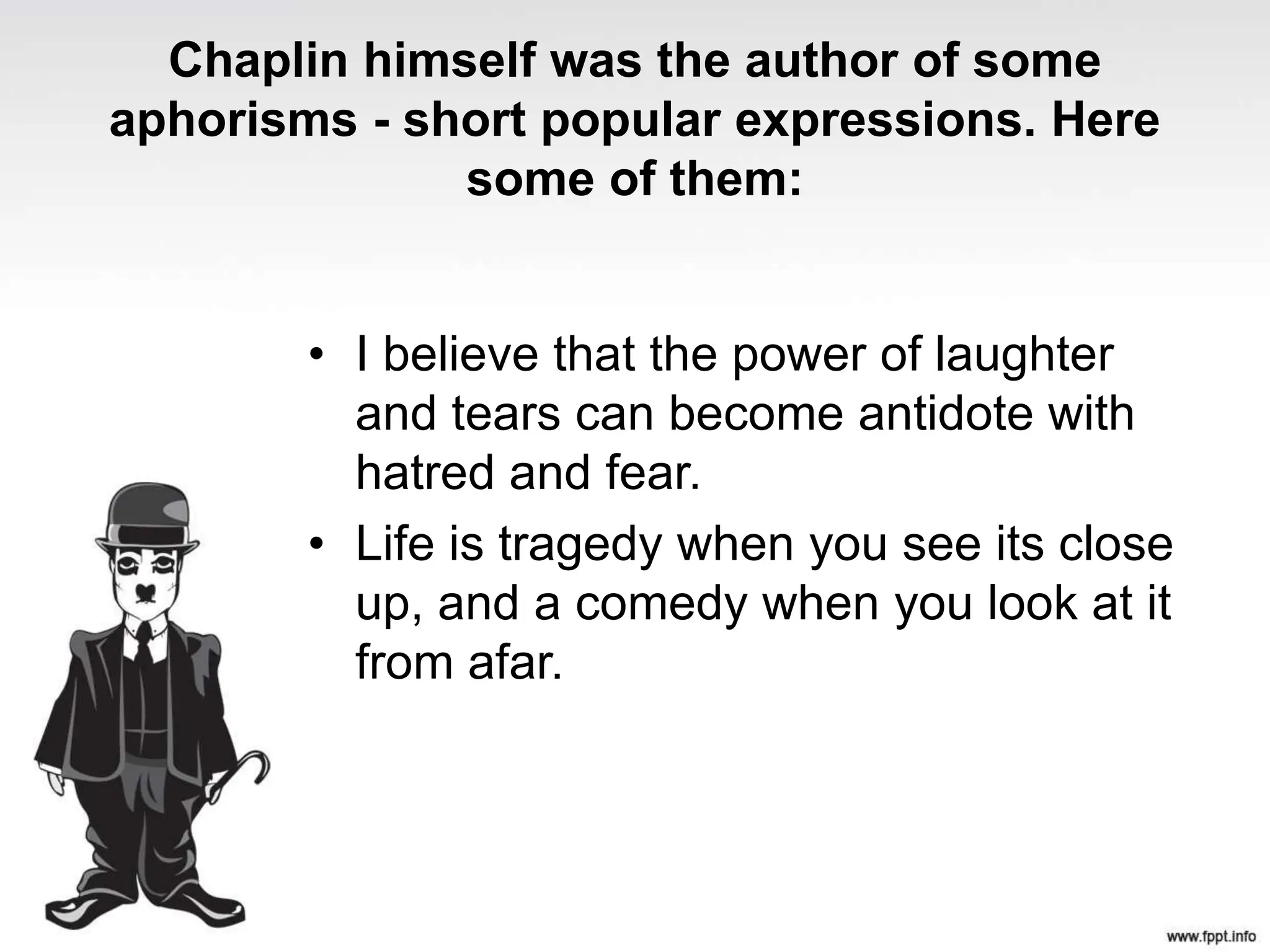 About Charlie Chaplin. The king of comedypptx | PPTX