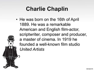 About Charlie Chaplin. The king of comedypptx | PPTX