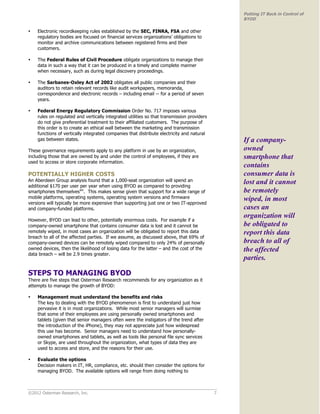 BYOD Study by Osterman Research | PDF