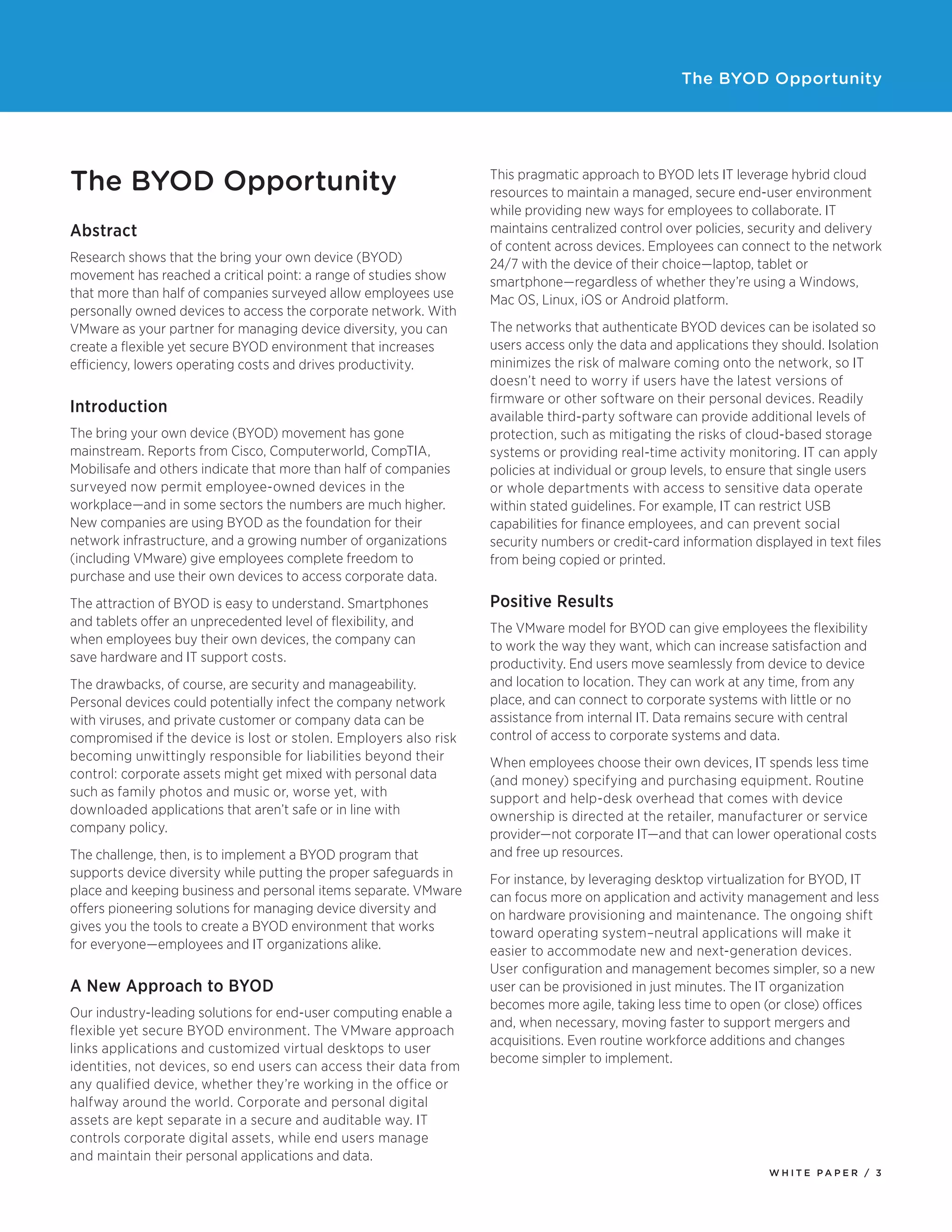 VMware: The BYOD Opportunity | PDF