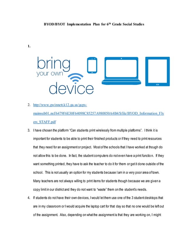 Byod implementation plan | PDF
