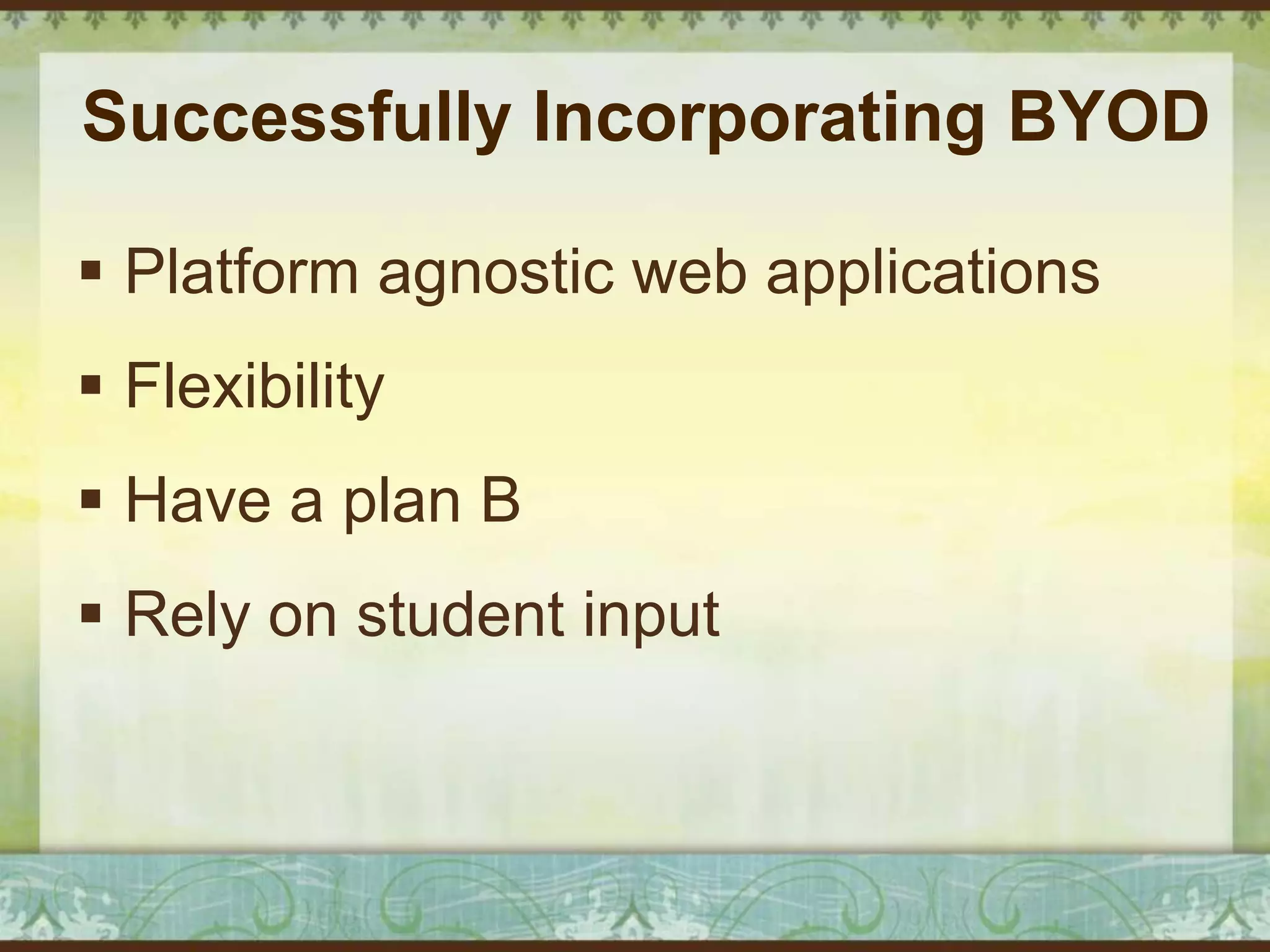 Byod in the classroom | PPT