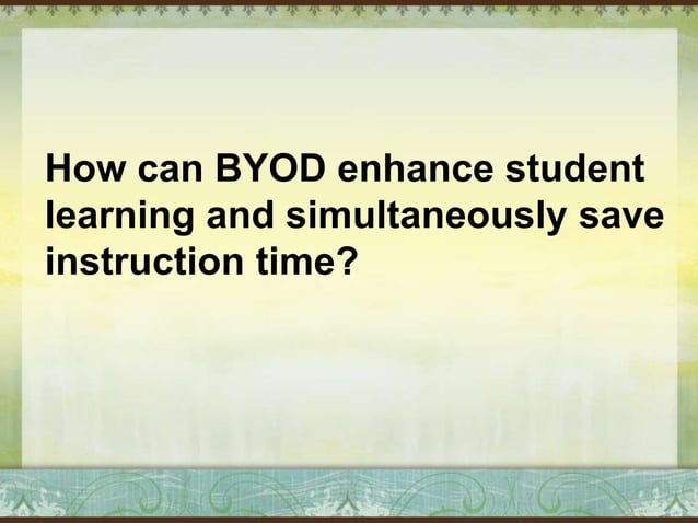 Byod in the classroom | PPT