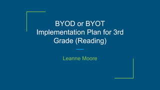 BYOD Implementation Plan | PPTX