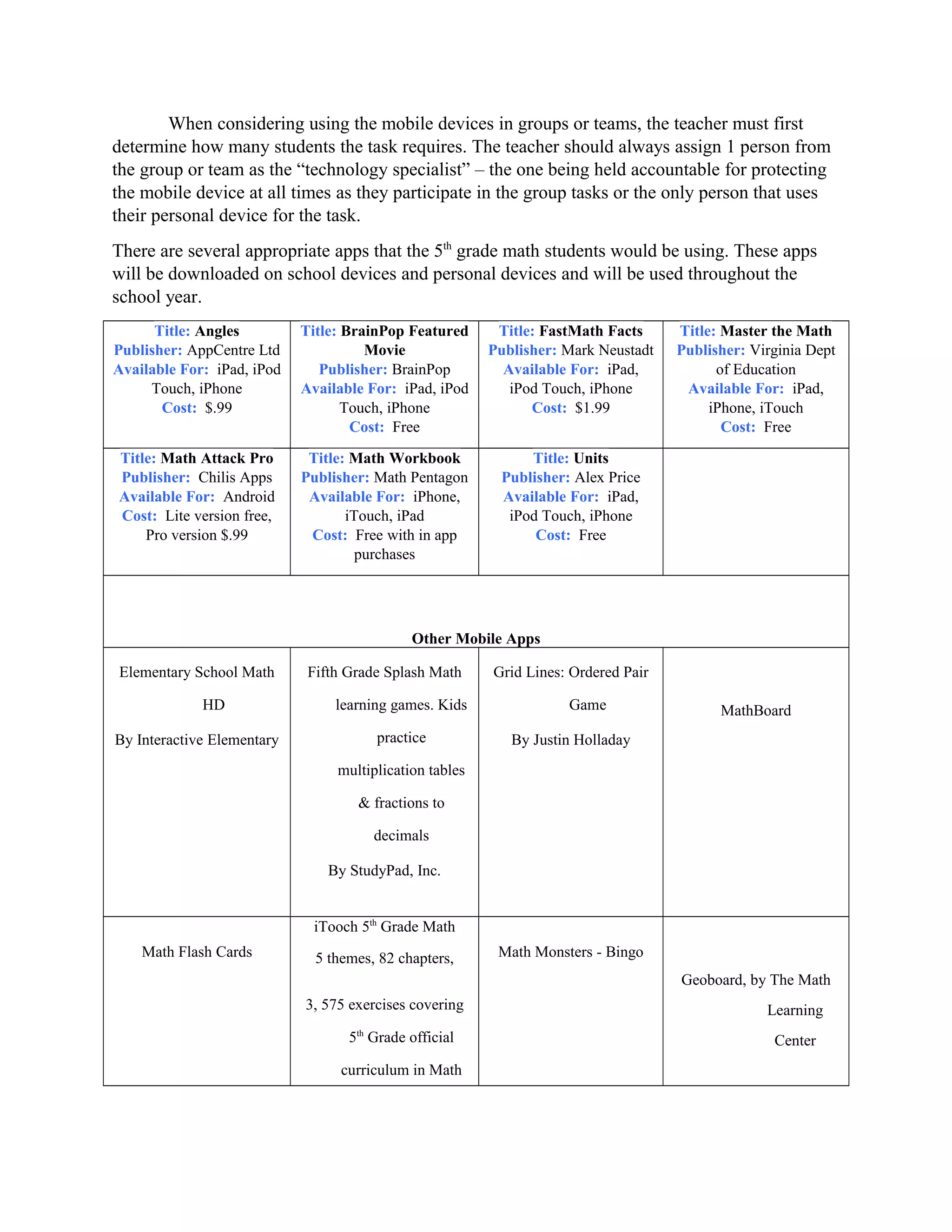 Byod implementation plan assignment | DOC
