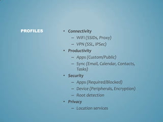 Mobile Device Managment | PPTX | Phone Services | Home Utilities