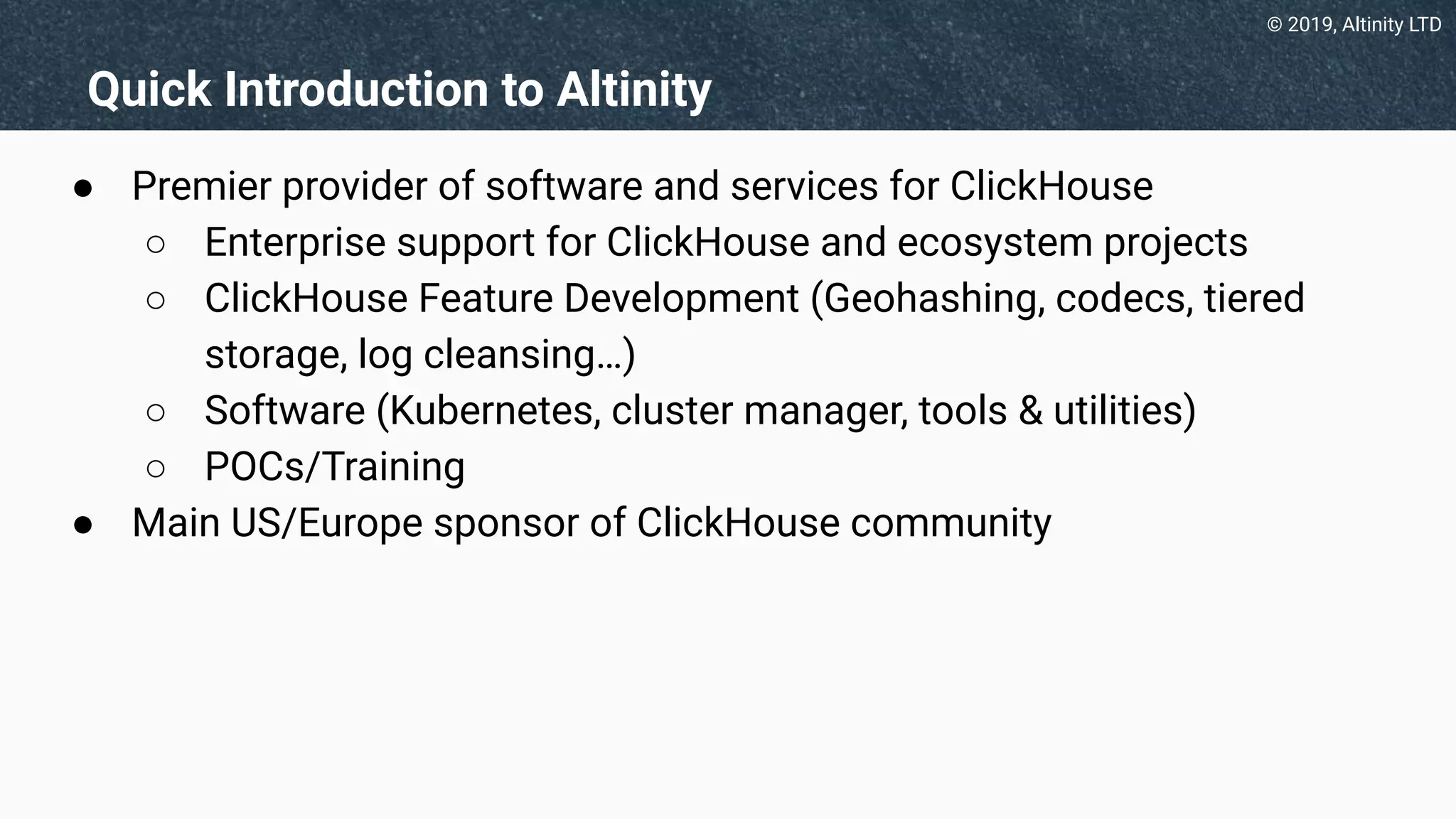 Introduction to the Mysteries of ClickHouse Replication, By Robert Hodges and Altinity ...