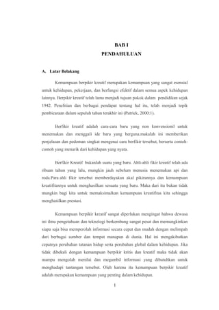 makalah-tahapan berfikir kreatif | DOC