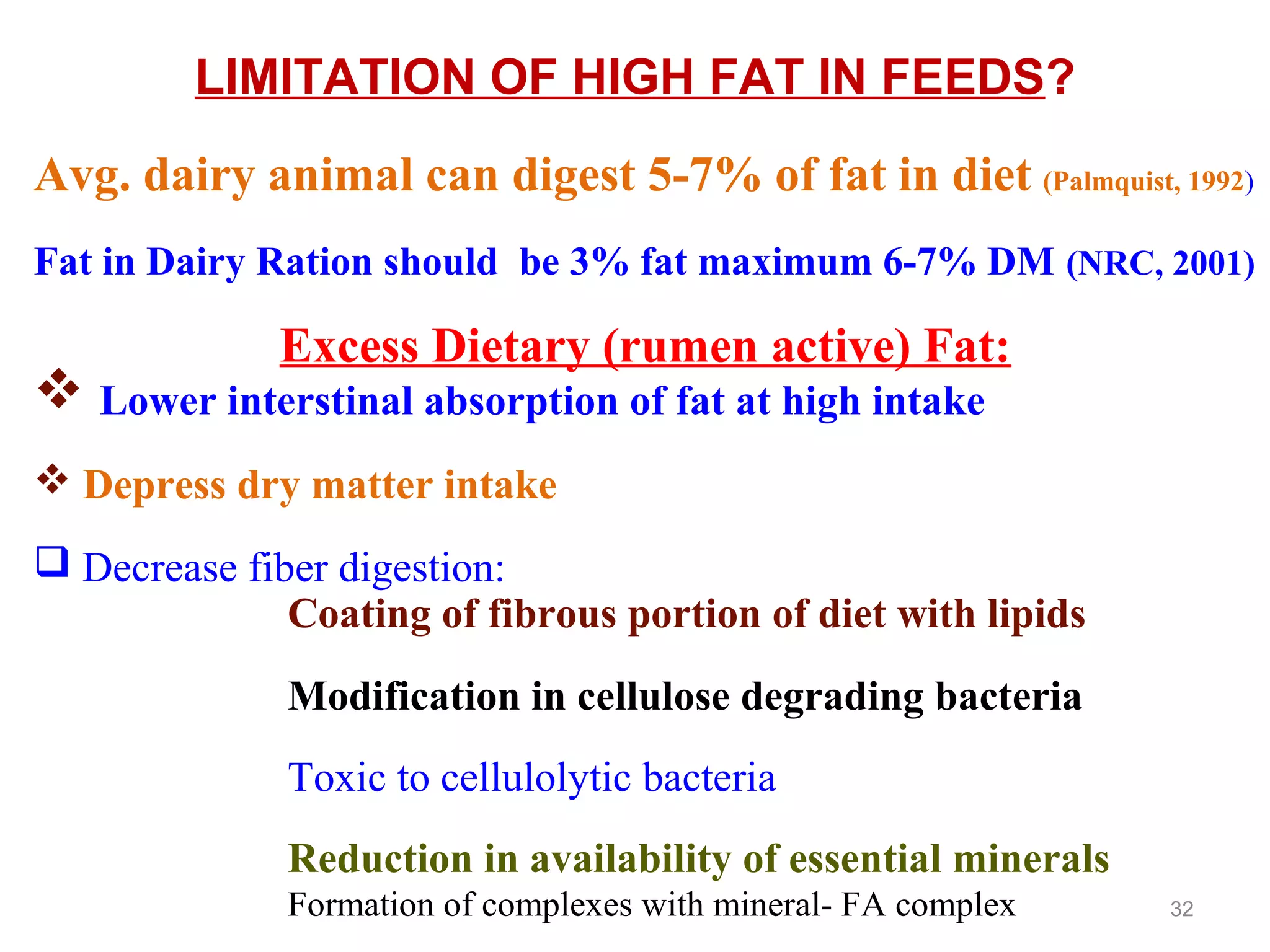 Bypass fat and bypass protein in livestock feeding | PPT