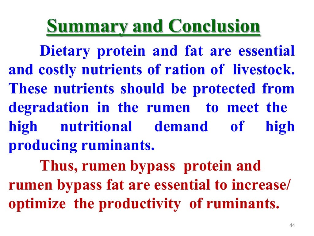 Bypass Fat And Bypass Protein In Livestock Feeding