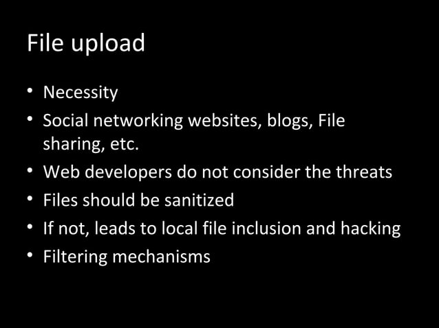 Bypass File Upload Restrictions Ppt