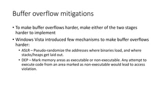 Bypassing DEP using ROP | PPT