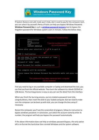 How to easily bypass Windows password