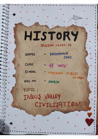 History class 12 project on Indus valley civilization | PDF