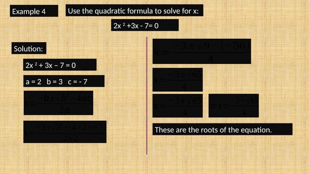 Solving quadratic equation by quadratic formula.pptx