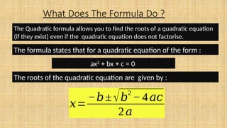 Solving quadratic equation by quadratic formula.pptx