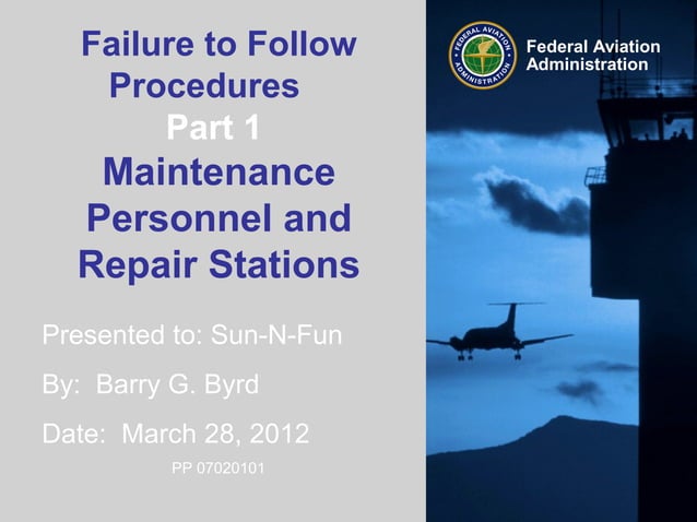 Failure to Follow Procedures | PPT | Air Travel | Travel Type