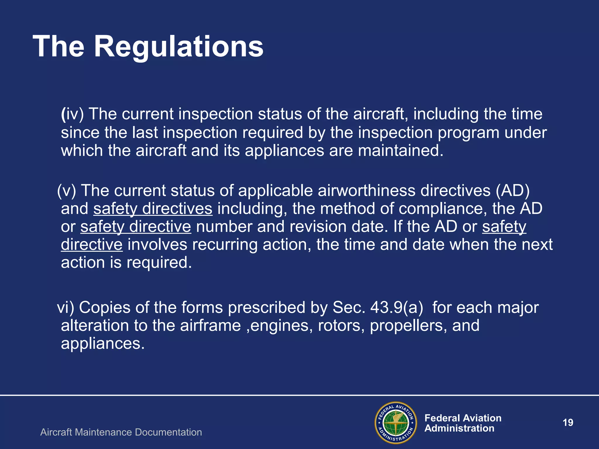 Aircraft Maintenance Documentation | PPT