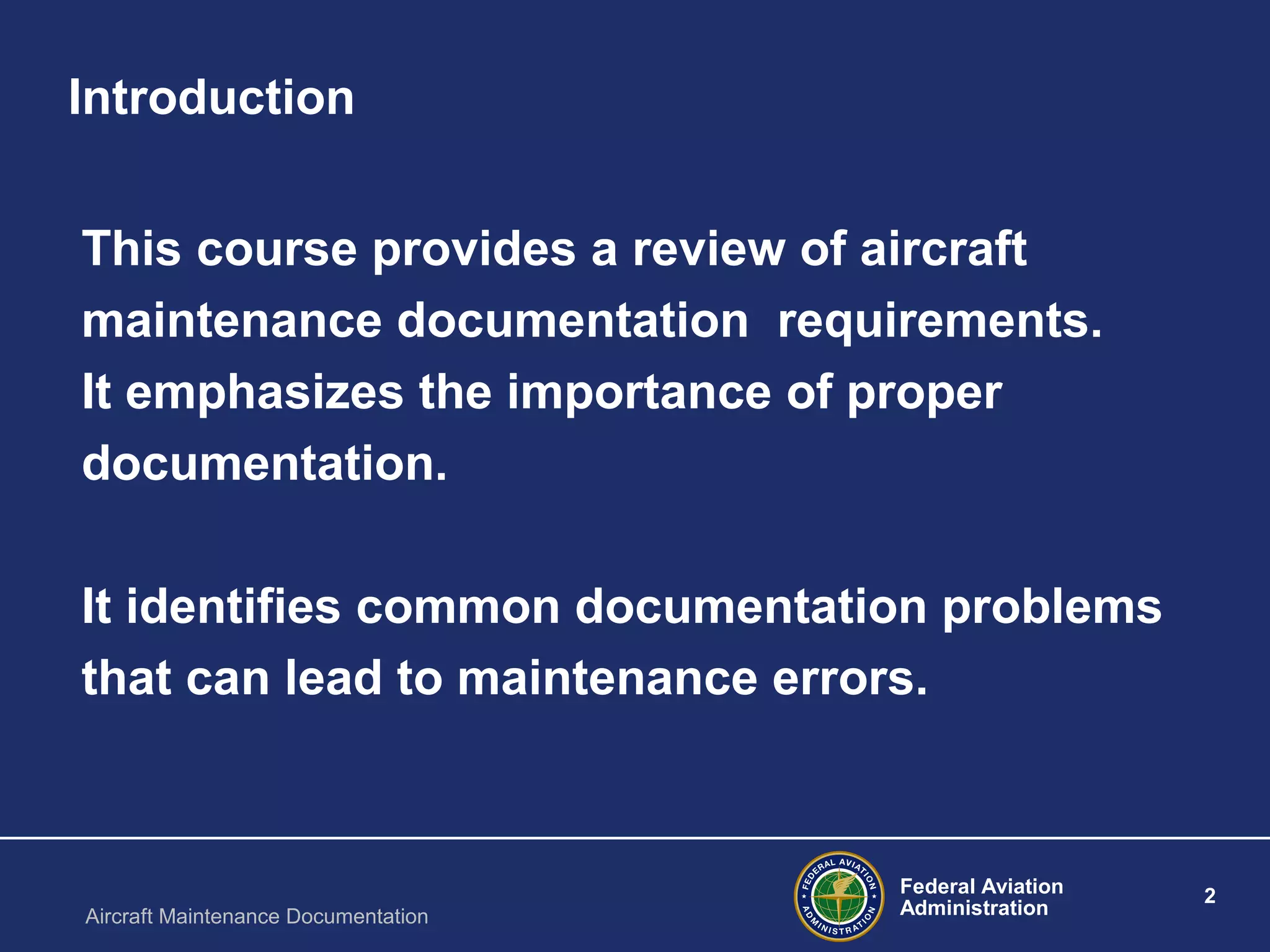 Aircraft Maintenance Documentation | PPT