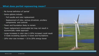 Partial Repowering of Wind Turbines: technical risks, opportunities and ...