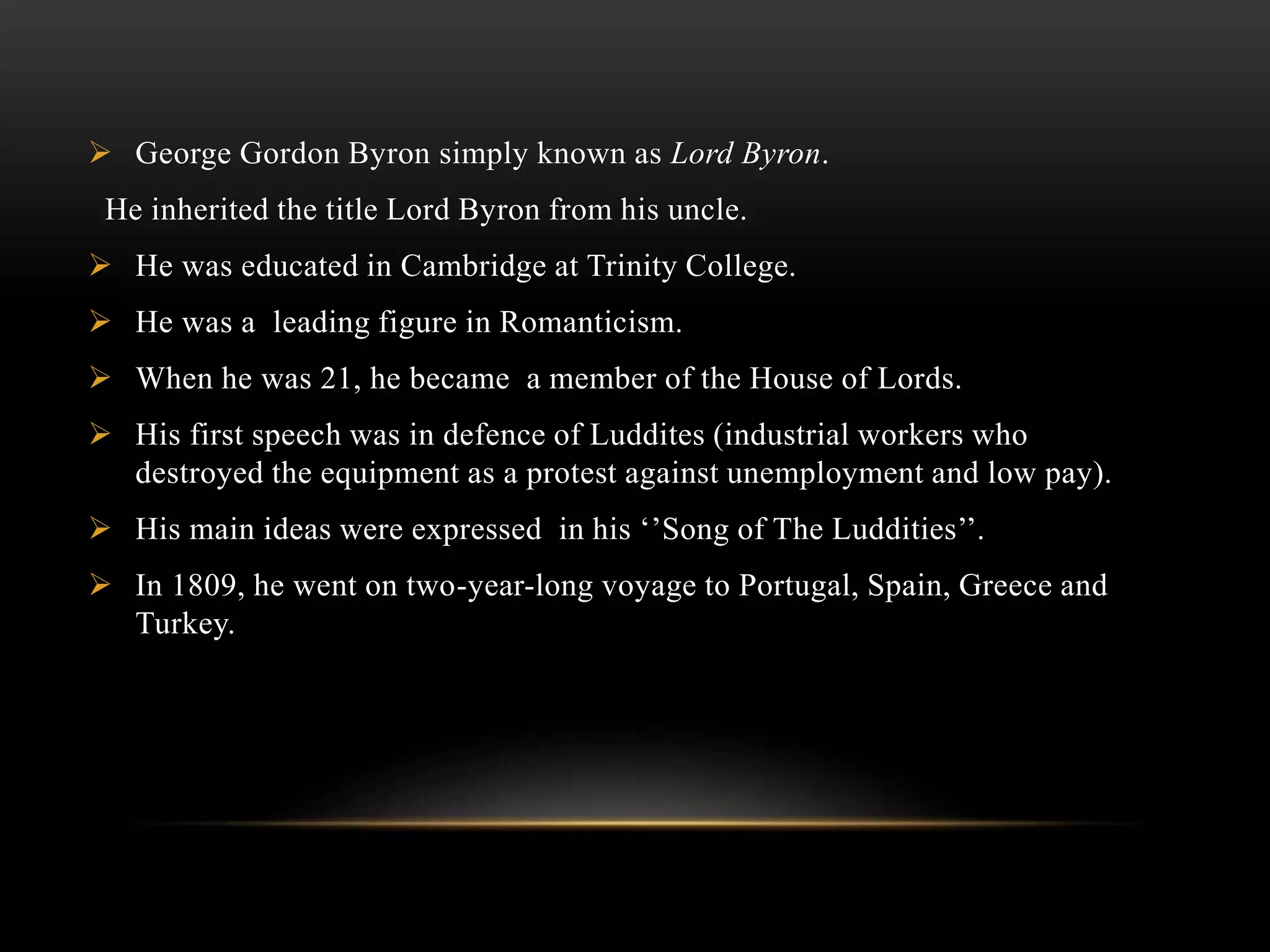 Lord Byron | PPT