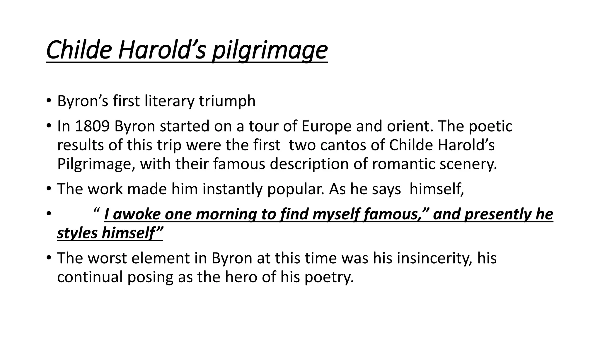 Byron Major Work | PPTX