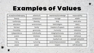 top key concepts of values and attitudes | PPT