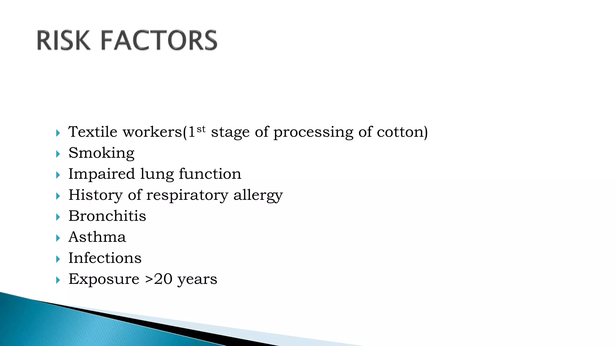 Byssinosis | PPTX